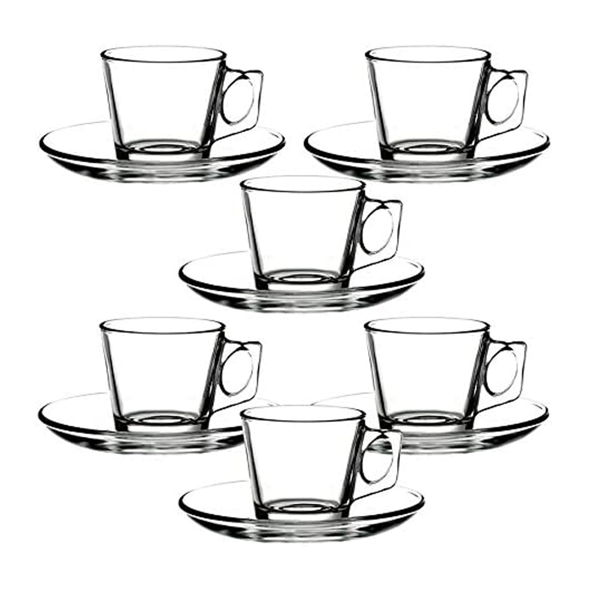 Safdie Vela Cappuccino Cup & Saucer 190ml, Set of 6 – ECS Coffee