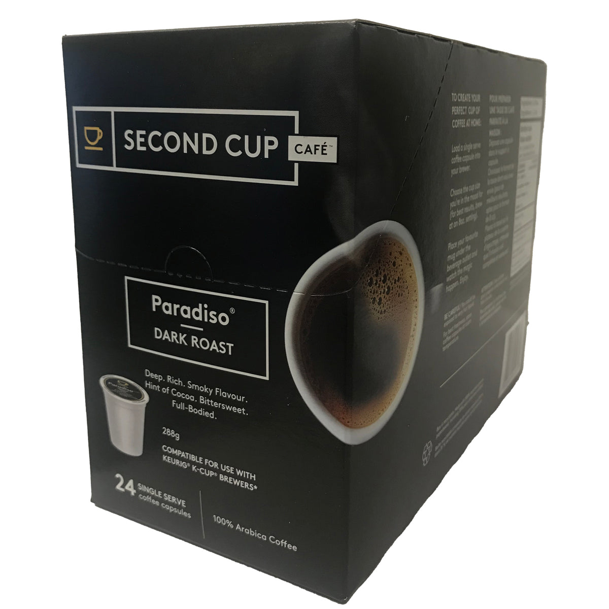 Second Cup Paradiso Dark Roast Single Serve Coffee 24 Pack – ECS Coffee
