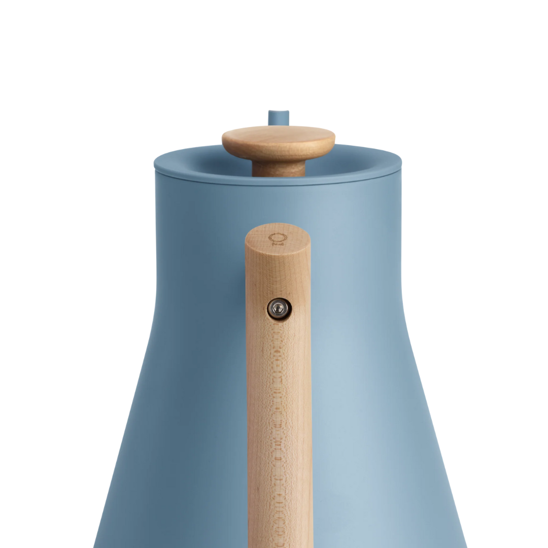 Fellow EKG Pro Pour Over Kettle, Hazy Blue With Maple Handle – ECS Coffee