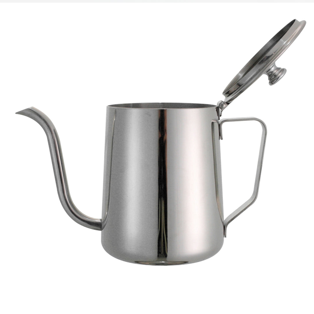 Concept Art Gooseneck Drip Kettle with Lid, 20 oz. Stainless Steel ...